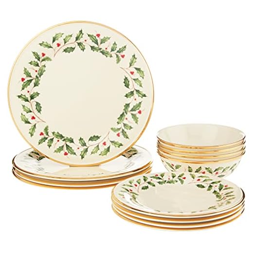 레녹스 홀리데이 12피스 플레이트 & 볼 세트 48% 할인 후 127.46불 - MODUBA
