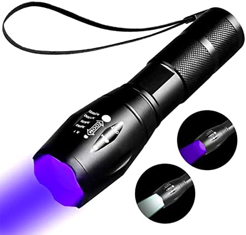 YZYOE LED UV Flashlight Rechargeable, Mini UV Light, Blacklight ...