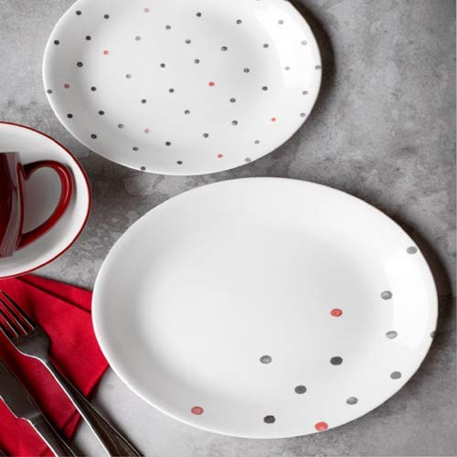 Corelle Polka Dottie Glass 14Pcs Dinner Set, Multicolor : Amazon.in ...