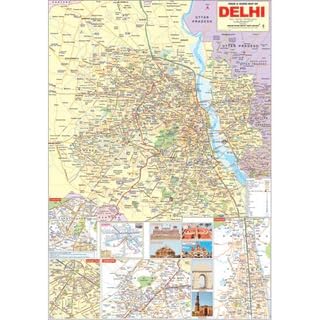 Delhi Map (Size 70 x 100 Cm), Both Side Laminated - English : Amazon.in ...
