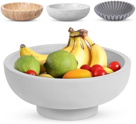Amazon.com: OAKOA Concrete Fruit Bowl for Kitchen Counter - Large ...