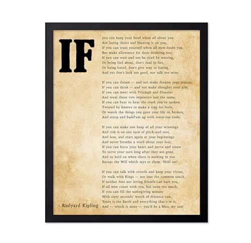 Amazon.com: Monem Art Rudyard Kipling Poster - IF Poem Print ...