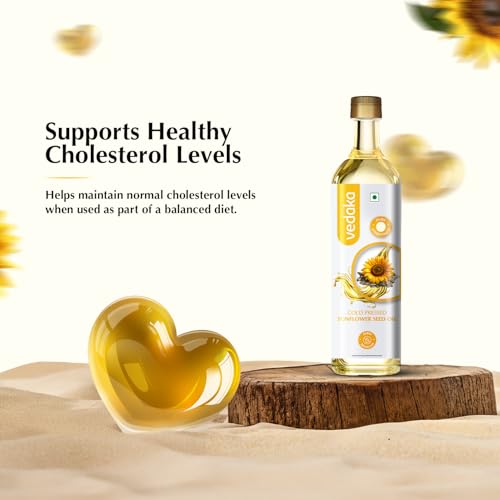 Amazon Brand - Vedaka Cold Pressed Sunflower Oil 1L | Suitable For ...