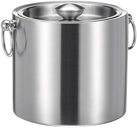 Amazon.com: CAOANTRY Ice Bucket with Lid & Tong- Well Made Insulated ...