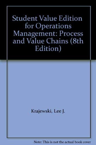 Student Value Edition for Operations Management: Process and Value ...