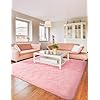 Amazon.com: Macgace Light Pink Rugs for Bedroom Girls, 5x7 Shag Rug ...