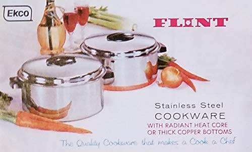Ekco Flint Stainless Steel Cookware with Radiant Heat Core or Thick ...