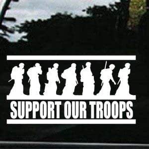 Amazon.com: Military Support Our Troops Vinyl Decal Stickers - Sticker ...