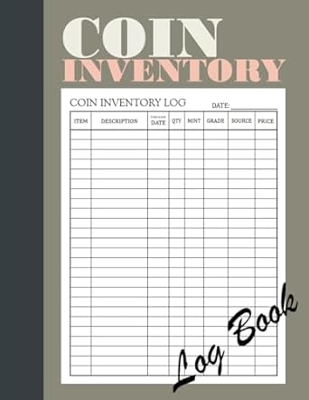 Amazon.com: Coin Inventory Log Book: Simple Collection Journal to Keep ...