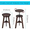 Amazon.com: MEEDEN Walnut Drafting Stool with Solid Beech Wood, Height ...