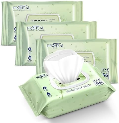 Amazon.com : X Large Wet Wipes for Adults - 4 Packs of 56 [224 Count ...