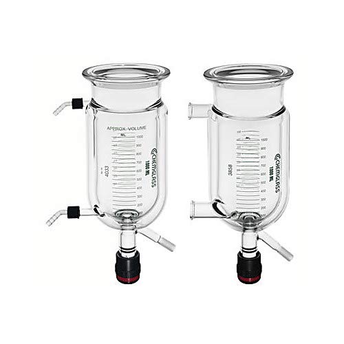 Chemglass CG-1929-11, Jacketed Benchtop Reaction Vessel, 300mL Capacity ...