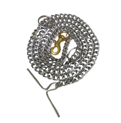 THEJAFRA Silver Metal Super Dog Leash Diamond Cut Heavy Duty Dog Chain ...