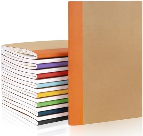 Amazon.com : Gwybkq A5 Lined Kraft Composition Notebooks Bulk 16 Pcs(5 ...
