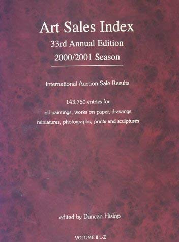 The Art Sales Index 2000-2001: Hislop, Duncan: 9780903872737: Amazon ...