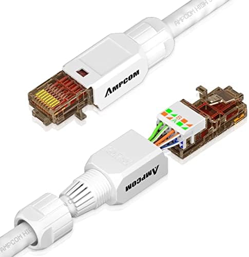 Amazon.co.jp: AMPCOM (6 pieces) Cat 6A RJ45 Connector for LAN Cable, rj ...