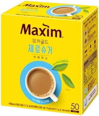 Amazon.com : Instant Coffee Maxim Mocha Gold Zero Sugar Coffee Mix 11 ...
