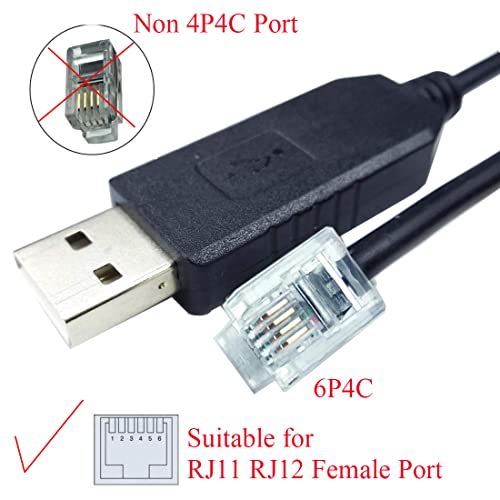 Suamdoen FTDI USB to RJ11 RJ12 Control Cable for Celestron Nexstar eq6 ...