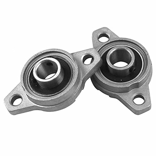 2 Pcs FL002 15mm Self Aligning Flange Pillow Block Ball Bearing ...