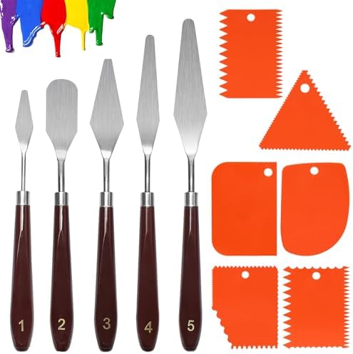 5-Piece Painting Knife Set, GoFriend Stainless Steel Spatula Palette ...