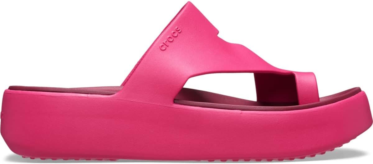 Amazon.com | Crocs Women's Getaway Toe Loop Platform Sandals, LiteRide ...