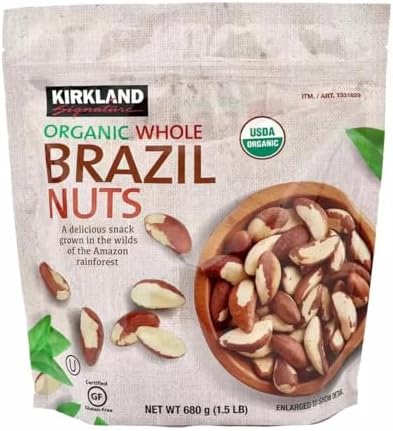 Amazon.com: Kirkland Signature Organic Brazil Nuts, 1.5LB (Pack of 2 ...