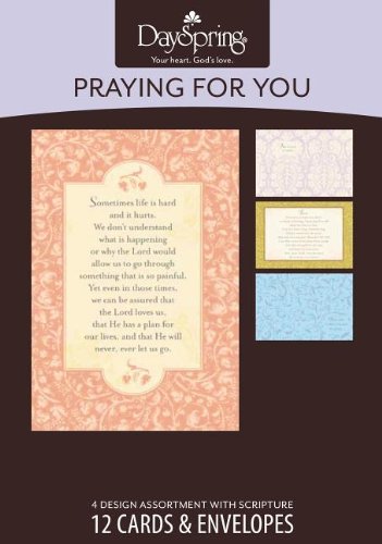 Praying for You Cards - Words of Hope (Dayspring 6297-2) Box of 12, 4 ...