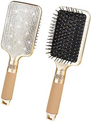 Amazon.com : Luxury Bling Crystal Paddle Brush - Instantly Detangles ...
