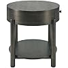 Amazon.com: MODERION Round End Table with Drawer and Storage Shelf ...