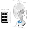 Amazon.com: AFSEMOS Solar Oscillating Fan, 15w Solar Powered 3-Speed 12 ...