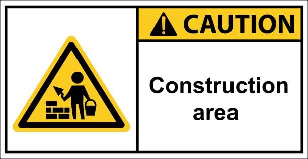 Safety Sign Sticker | Caution - Construction Area Sign | Waterproof ...