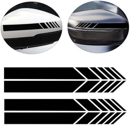 Amazon.com: 4pcs Car Rear View Mirror Stickers, DIY Car Body Stickers ...