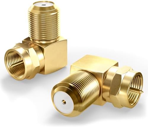 Amazon.com: BlueRigger 90 Degree Coaxial Cable Connector (2 Pack, RG6 ...