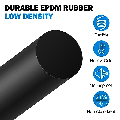 Snapklik.com : 20FT Backer Rod 1/2 Inch EPDM Rubber Caulk Saver Weather ...