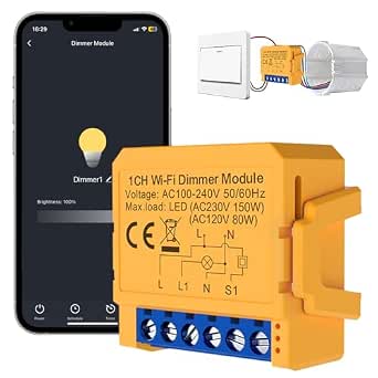 AVATTO Smart Dimmer Switch, Tuya WiFi, 1/2 Gang, Glass Panel, Dimmable ...