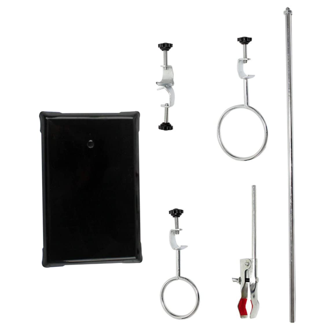 Buy Chemistry Laboratory Stand 50cm with 2 Retort Rings Flask Clamp Rod ...