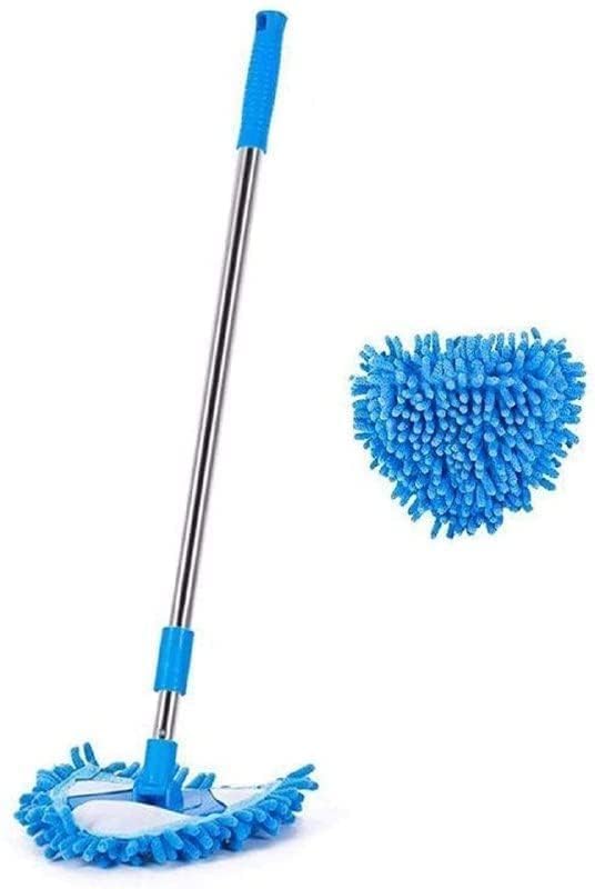 mettlox08 Microfiber Triangle Shape Mop Telescopic Handle Flexible Fan ...