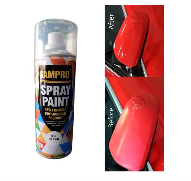 Sampro Lacquer/Clear spray paint for all General Purpose - (Pack of 1 ...