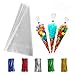 Amazon.com: 200 PCS Clear Cone Treat Bags Cellophane Cone Treat Bags ...