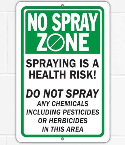 Amazon.com: Metal Sign - No Spray Zone Sign - Spraying is a Health Risk ...