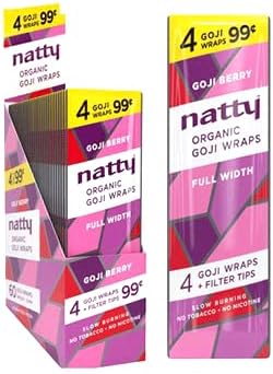 Amazon.com: Natty Full Width Hemp Wraps 15 Packs Per Box 4 Wraps Per ...