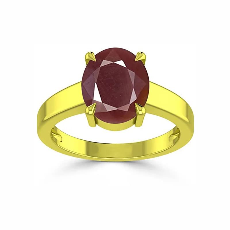 Buy Retrend Design® Burma Ruby Manik Stone Original Certified Gold Ring ...