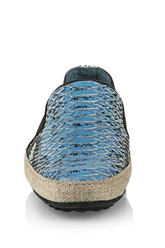 Roberto Botticelli 6908 Italian Designer Men Blue Espadrilles - Want It All