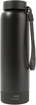 Amazon.com: TYLT Power Bottle 2.0 24oz Stainless Steel Wide Mouth Water Bottle Removable 5700mAh ...