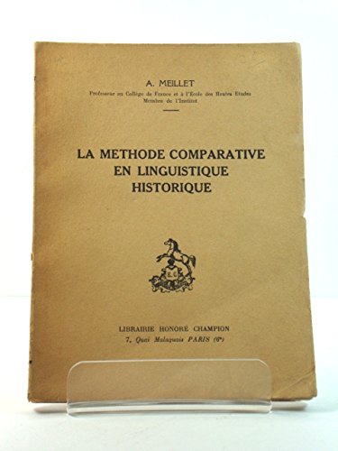 Amazon.com: La Methode Comparative en Linguistique Historique: Meillet ...