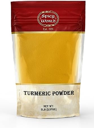Amazon.com: Spicy World Turmeric Powder 5 Pound Bulk Bag - Indian ...