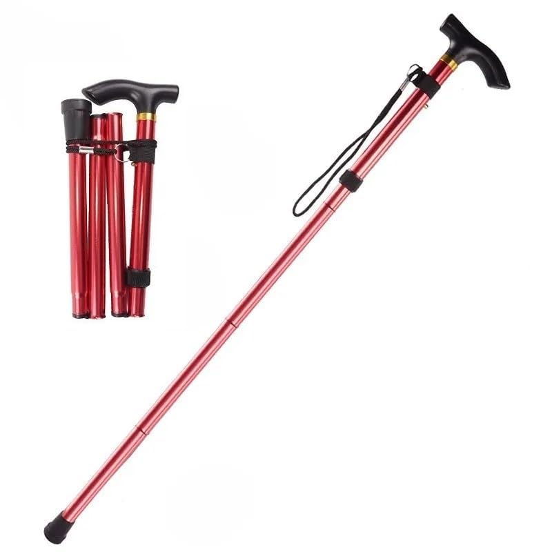 Walking Stick, Lightweight Flexible and Easy Adjustable Height Folding ...