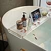 Amazon.com: Bathtub Tray Acrylic Bath Tray Bathtub Caddy Non-Slip Bath Tub Tray Table with Gold ...