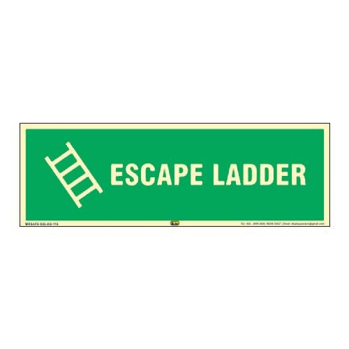 Mr. Safe - Escape Ladder Sign Premium Quality Autoglow Sticker : Amazon.in