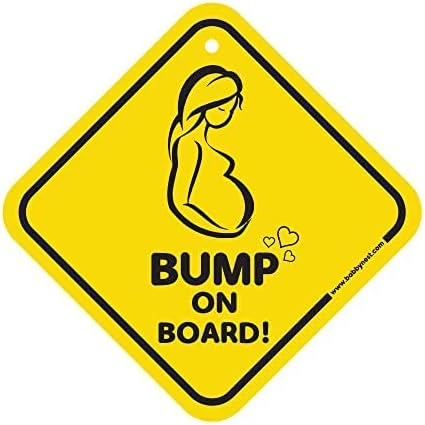 BABBY NEST Baby On Board Baby Bump,Background Yellow, Vehicle,Windows ...